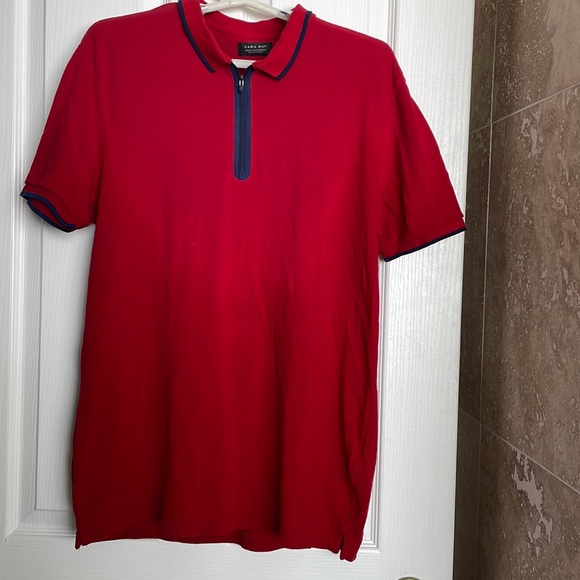 Zara | Shirts | Zara Mens Zippered Polo | Poshmark